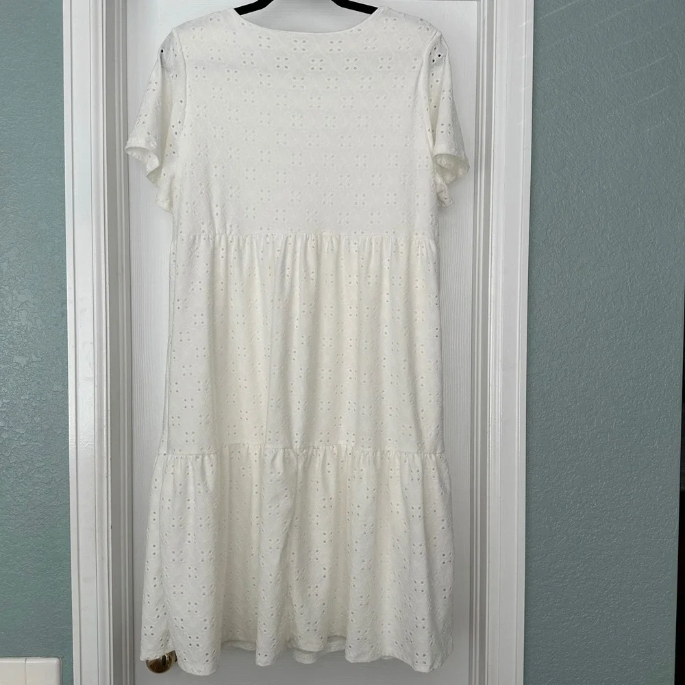 Roolee | Dresses | Roolee White Eyelet Tiered Leonora Dress Coastal ...